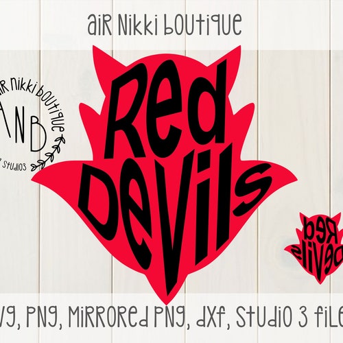 Red Devils SVG PNG DXF Mirrored Png Studio 3 Files - Etsy