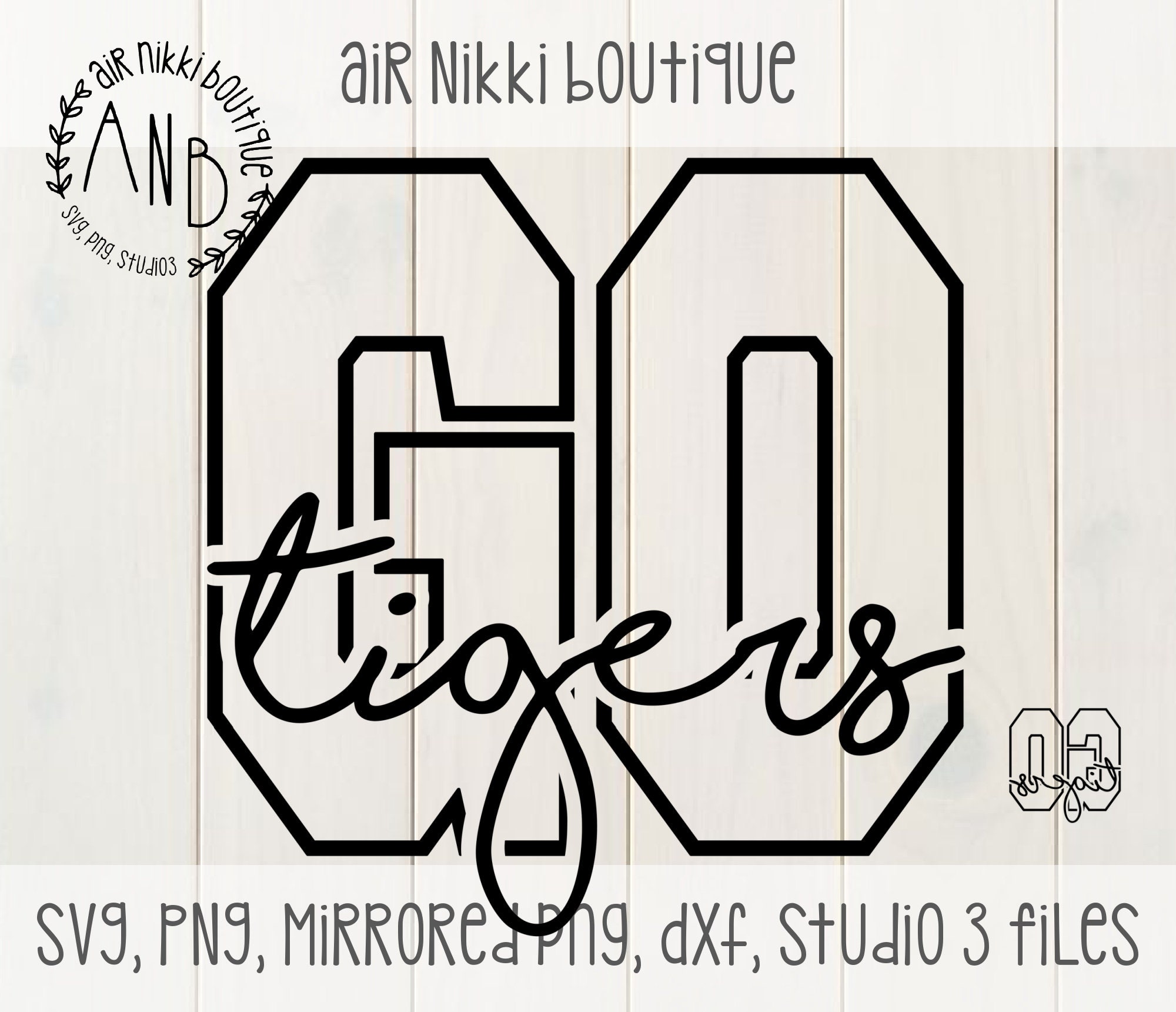 Go Tigers SVG, PNG, DXF, Studio 3 Files, Mirrored Png for Printing ...