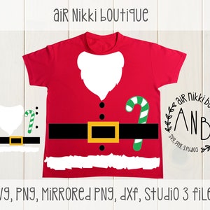 Santa Shirt, Make Your Own, Play, Christmas Party Shirt, Dress Up, SVG ...