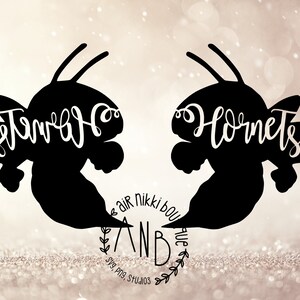 Hornets in Silhouette, Hornet Outline, SVG, PNG, DXF, Mirrored Png ...