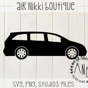 Mini Van Silhouette SVG, PNG, DXF Files, Instant Download - Etsy