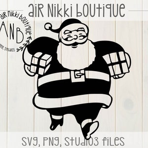 Waving Santa SVG, PNG, Studio 3 Files, Instant Download - Etsy