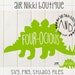 Four-ocious SVG, Stegosaurus, 4th Birthday Shirt, PNG, Studio 3 ...
