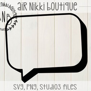 Speech Bubble, Word Bubble, SVG, PNG, DXF, Studio3 Files, Instant ...
