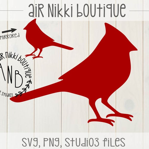 Cardinal SVG PNG DXF Mirrored Png Studio 3 Files Instant - Etsy