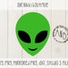 Alien Head SVG, PNG, DXF, Studio 3 Files, Outline and Layered, Instant ...