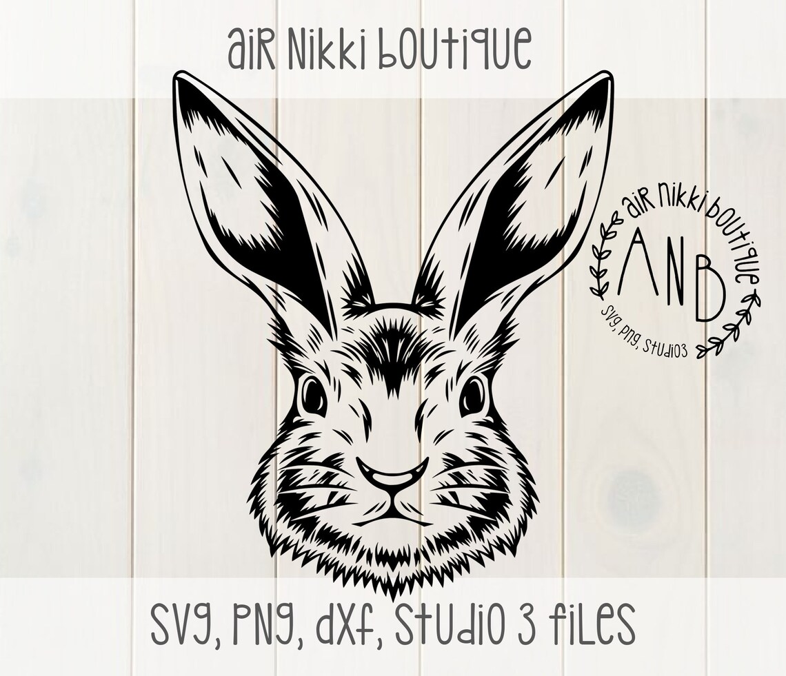 Bunny Head Easter SVG PNG DXF Studio 3 Files Instant - Etsy Singapore