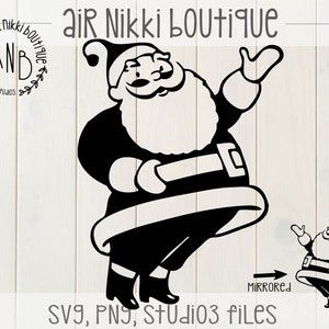 Waving Santa SVG, PNG, DXF, Studio 3 Files, Instant Download - Etsy