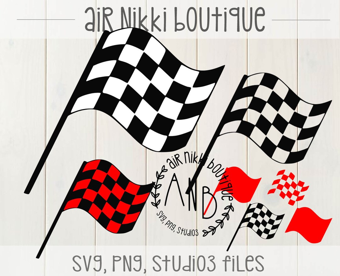 Checkered Race Flag With Layers SVG, PNG, Studio3 Files, Instant ...