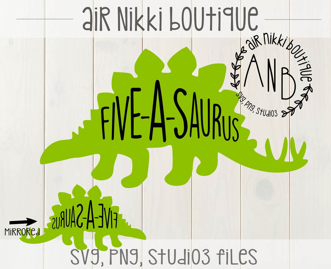 Five-a-saurus, Stegosaurus, Dinosaur Birthday, Birthday Shirt ...