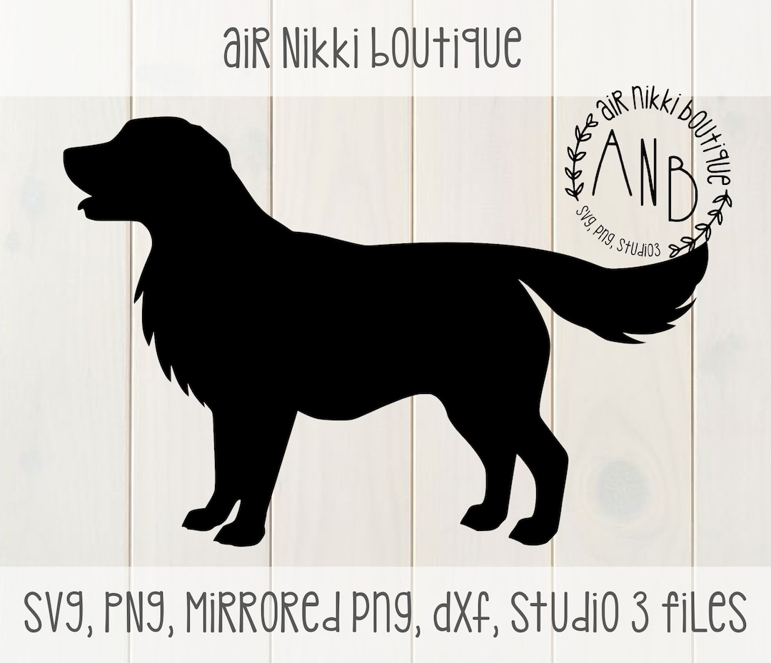 Golden Retriever SVG, PNG, DXF, Studio 3, Mirrored Png Files, Instant ...