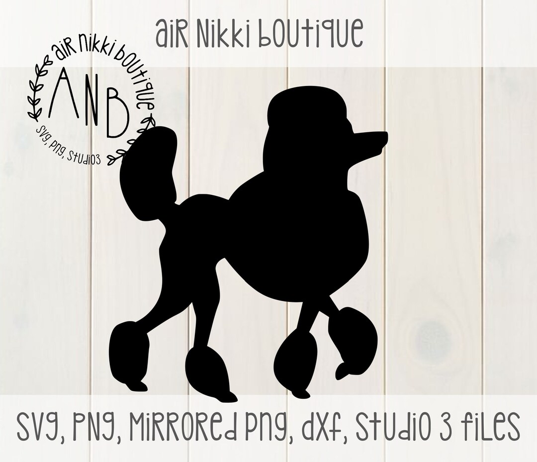 Poodle SVG, PNG, DXF, Studio 3, Mirrored Png Files, Instant Download ...