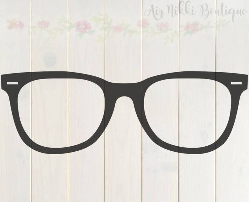 Glasses SVG PNG DXF files instant download | Etsy