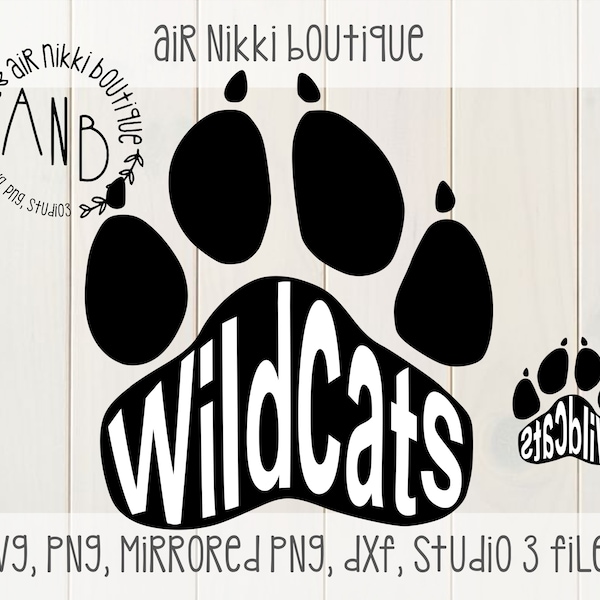 Wildcat Paw Print Svg - Etsy