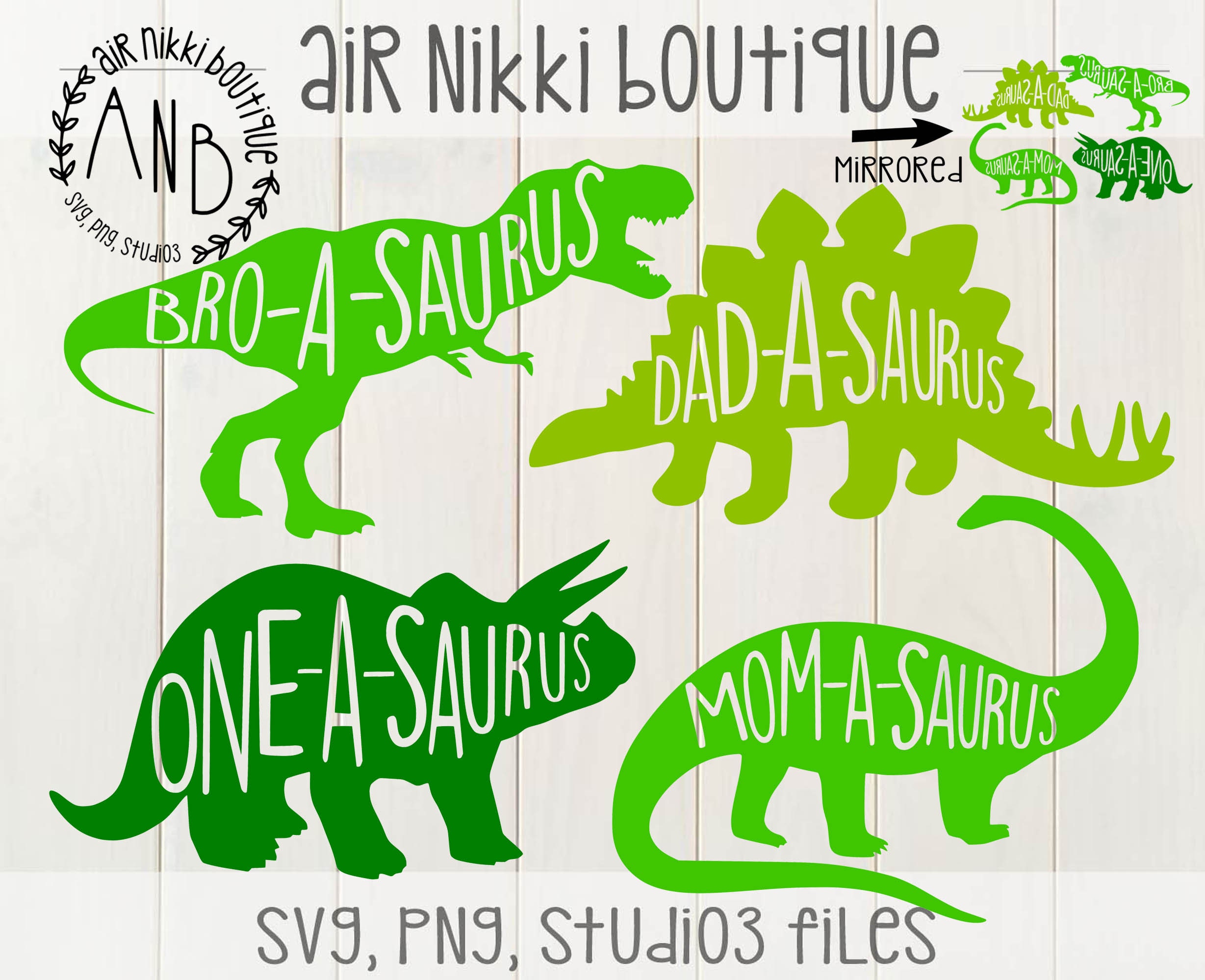 Bro-a-saurus, Mom-a-saurus, Dad-a-saurus, One-a-saurus, Dinosaur SVG ...