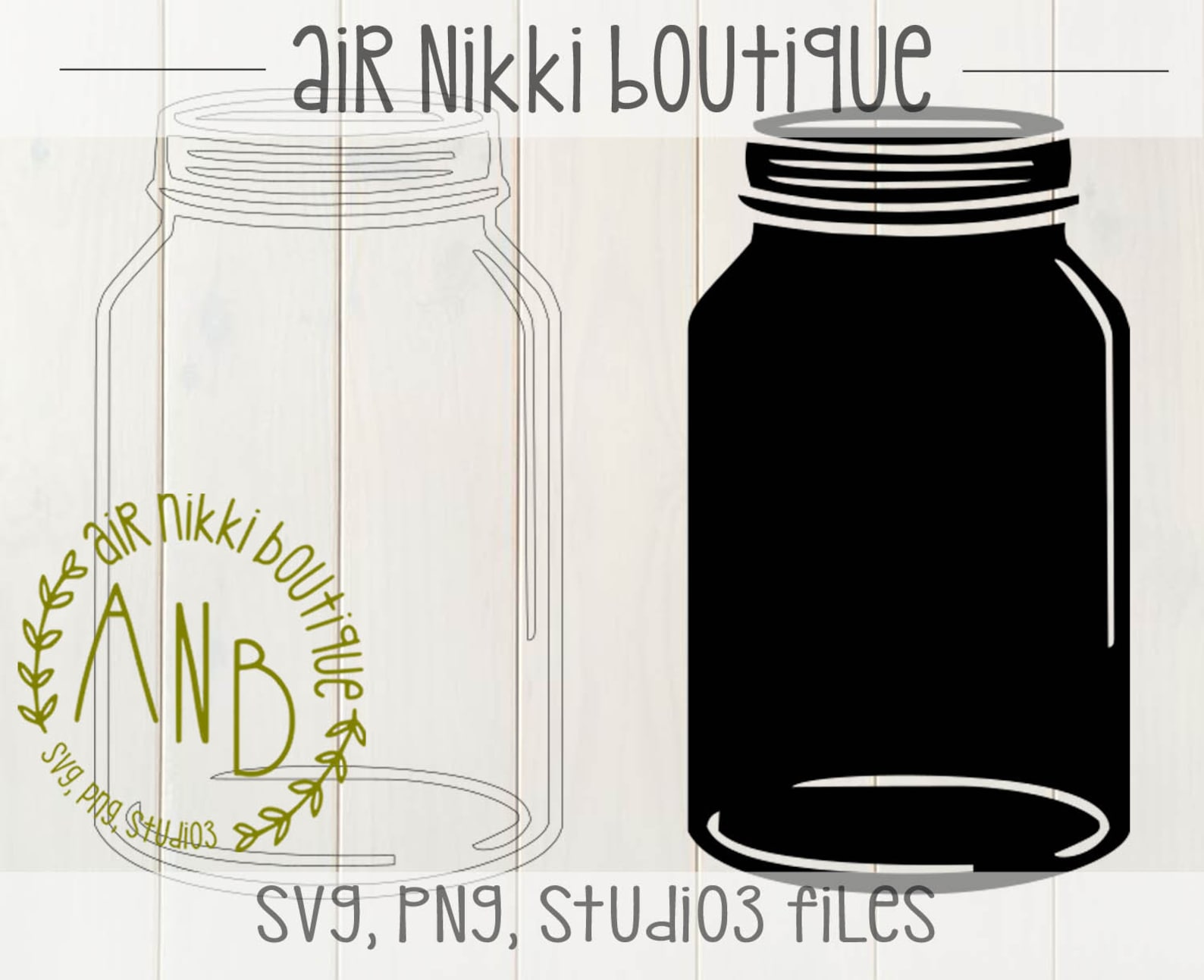 Mason Jar Outline Layered Knocked Out Cut Out SVG PNG - Etsy