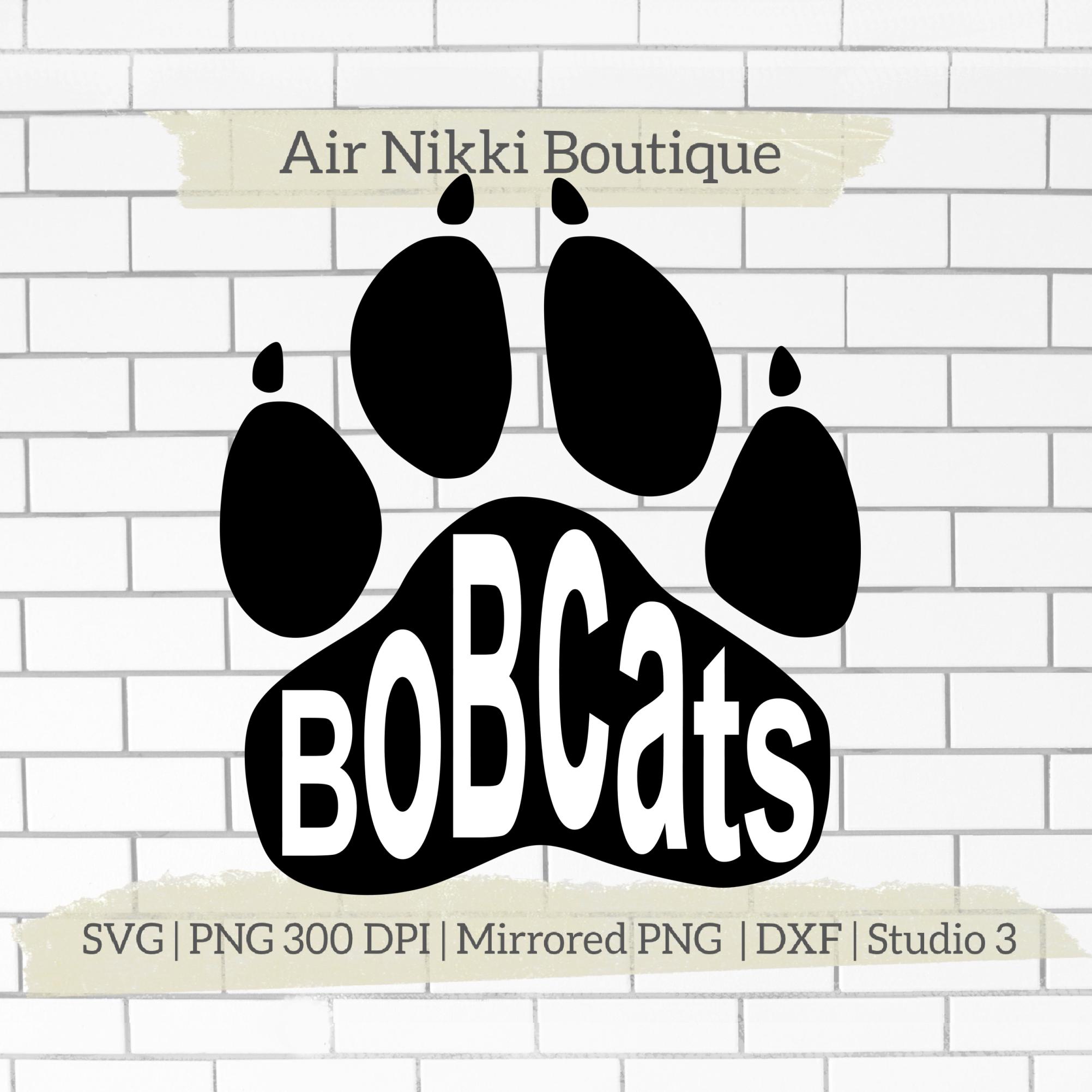 Bobcats Paw Print SVG PNG DXF Mirrored Png Studio 3 Files Instant ...