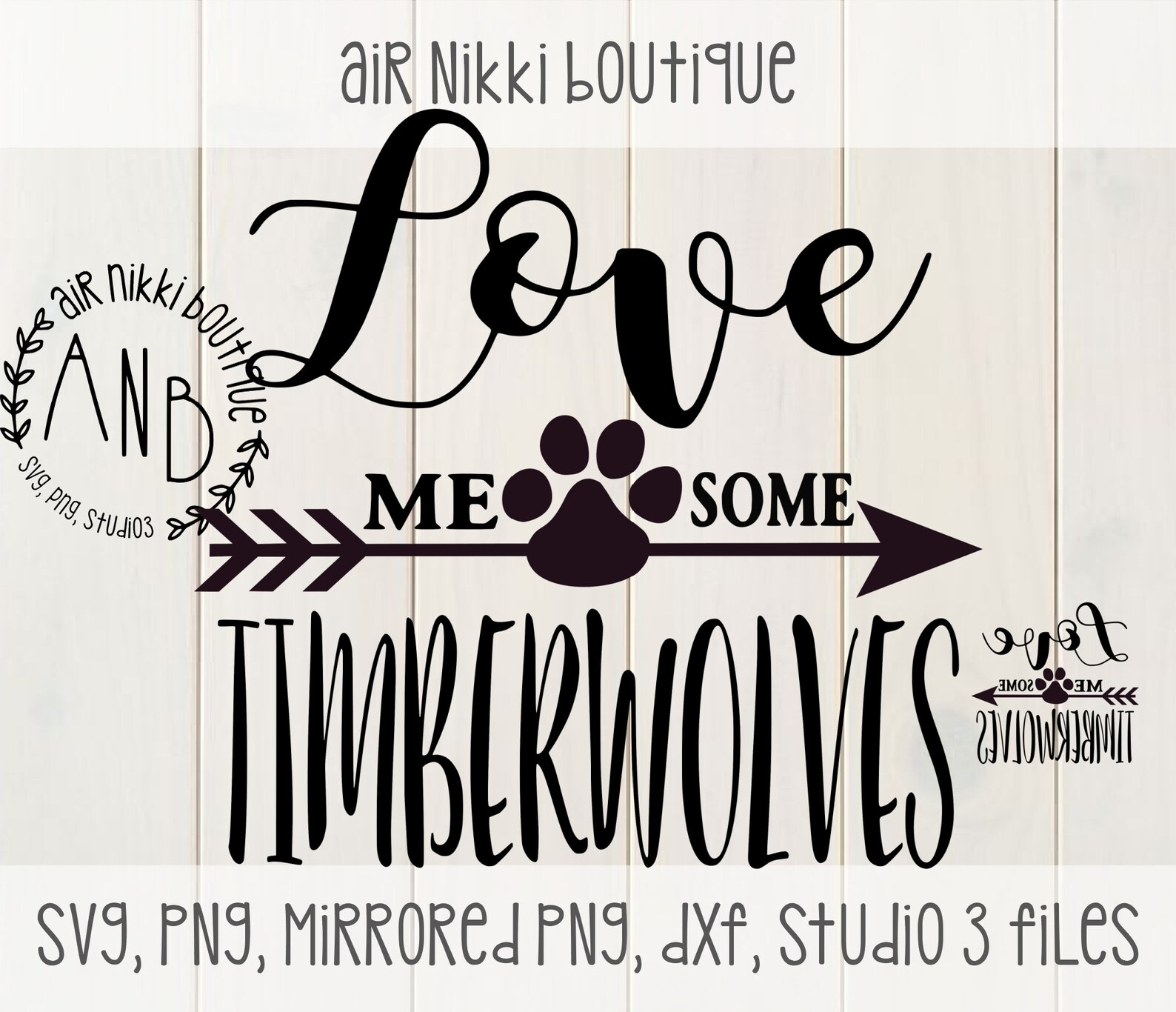 Love Me Some Timberwolves SVG PNG DXF Studio 3 Mirrored | Etsy