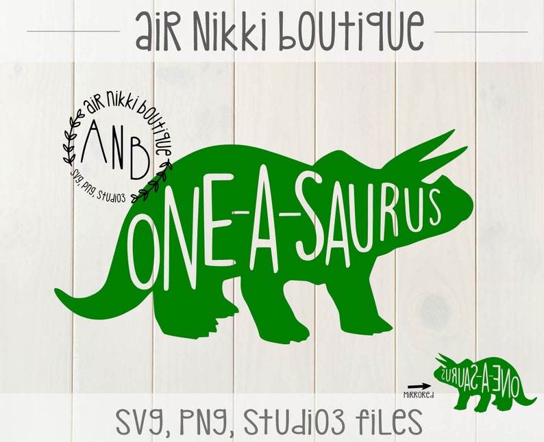 One-a-saurus First Birthday One Dinosaur Triceratops SVG - Etsy
