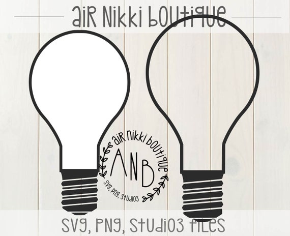 Light Bulb SVG PNG Studio 3 files outline layered instant | Etsy