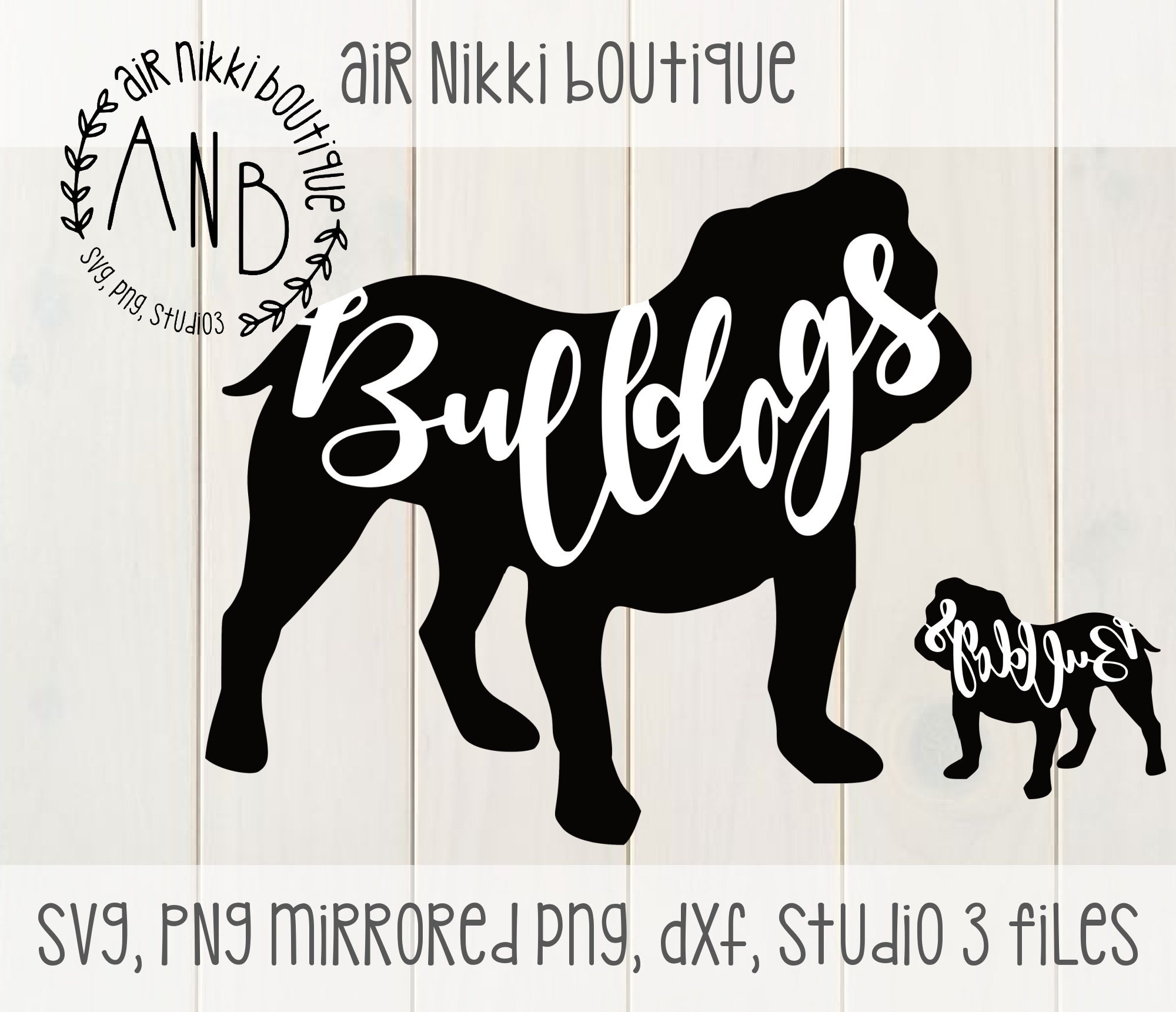 Bulldogs, Bulldog Outline, SVG, PNG, Mirrored PNG, Dxf, Studio 3 Files ...