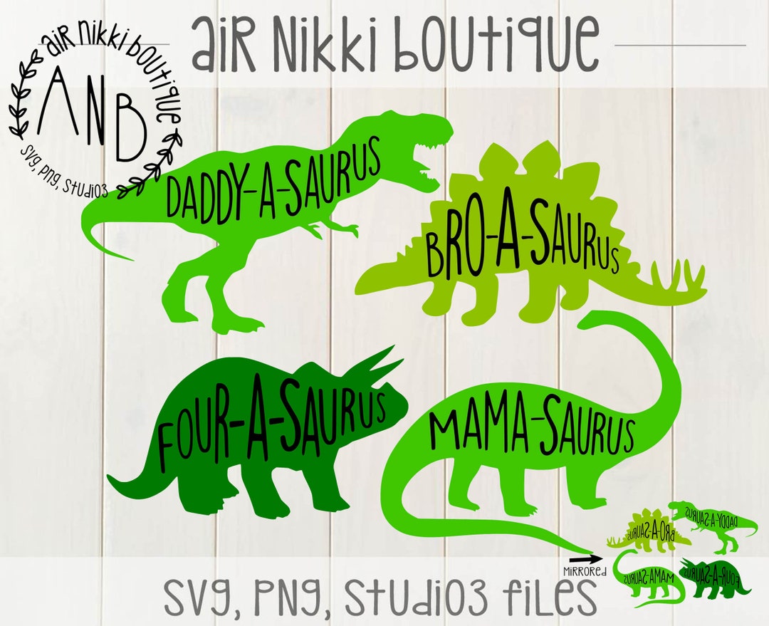Four-a-saurus, Mama-saurus, Daddy-a-saurus, Bro-a-saurus, 4th Birthday ...