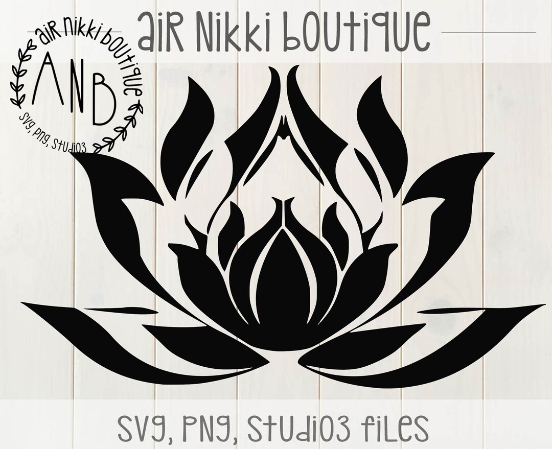Lotus Flower SVG, PNG, DXF, Studio 3 Files, Instant Download - Etsy