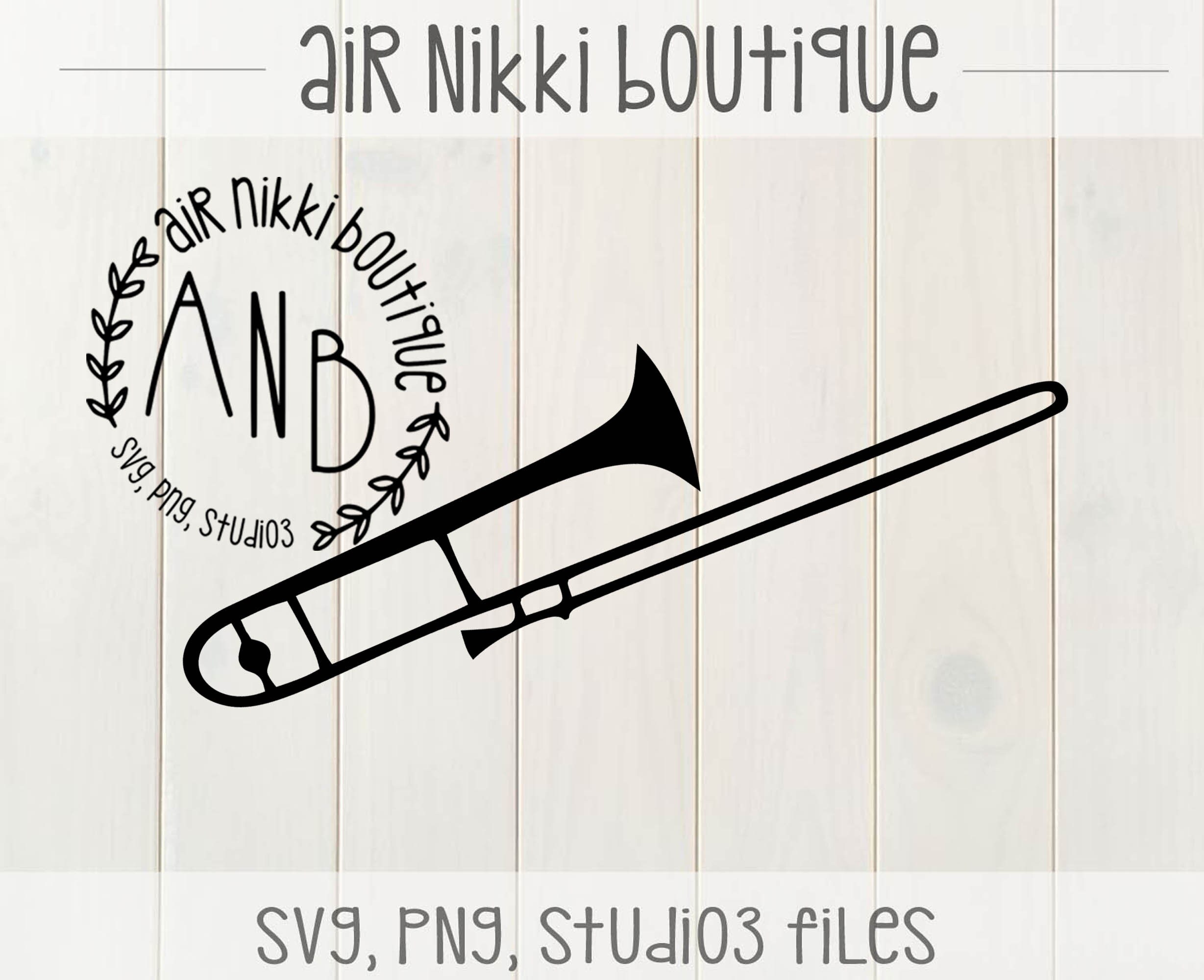 Trombone, Band SVG, PNG, Studio3 Files, Instant Download, Cut File ...