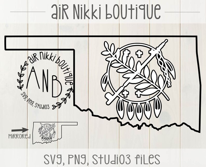 Osage Shield Oklahoma SVG PNG Studio 3 Mirrored Png - Etsy