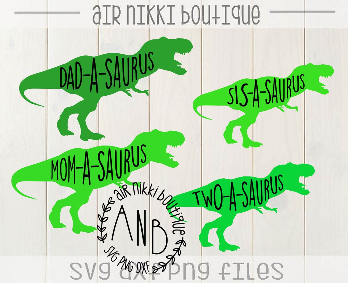 Two-a-saurus Sis-a-saurus Mom-a-saurus Dad-a-saurus Pack - Etsy