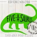 Five-a-saurus, Dinosaur Birthday, Birthday Shirt, 5th, Brontosaurus ...