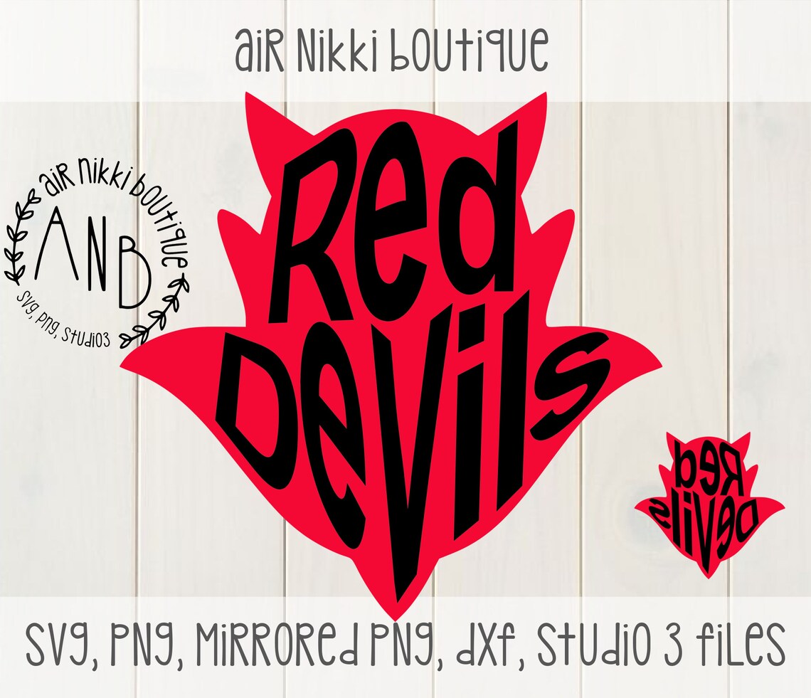 Red Devils SVG PNG DXF Mirrored Png Studio 3 Files - Etsy