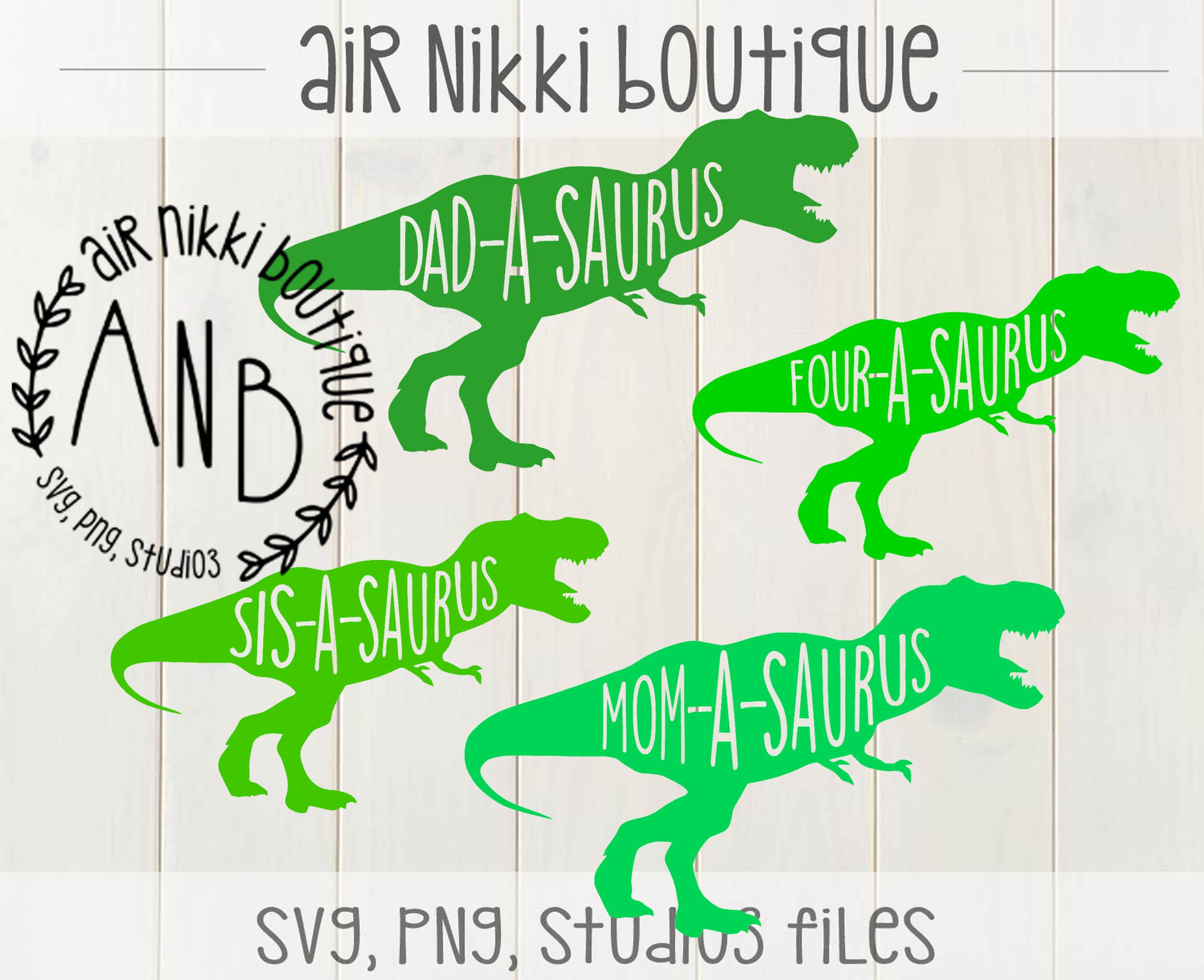 Four-a-saurus Mom-a-saurus Dad-a-saurus Sis-a-saurus 4th | Etsy