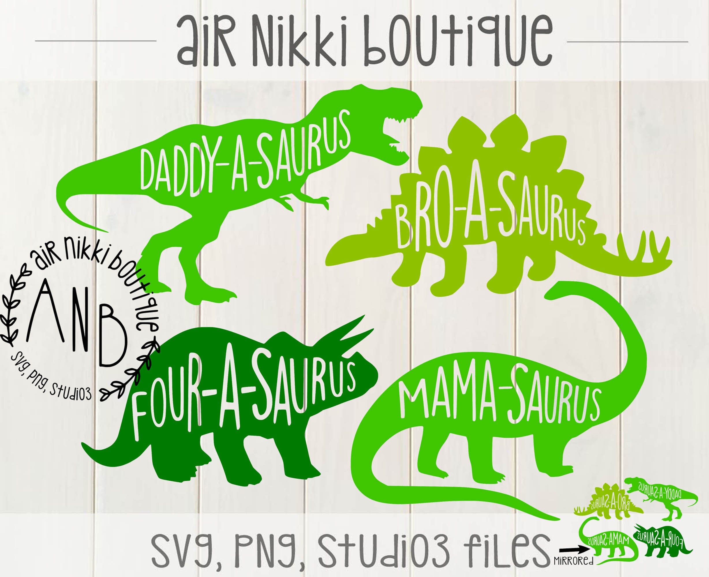 Four-a-saurus, Mama-saurus, Daddy-a-saurus, Bro-a-saurus, 4th Birthday ...