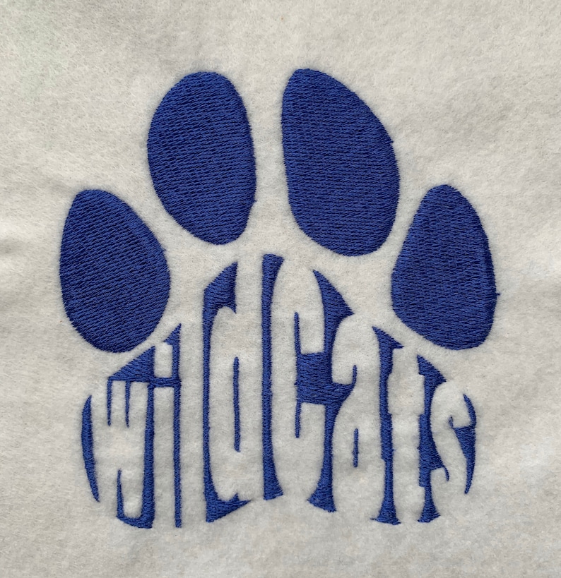 Wildcats Paw Print 4x4 5x7 Embroidery File Pes Dst Exp - Etsy