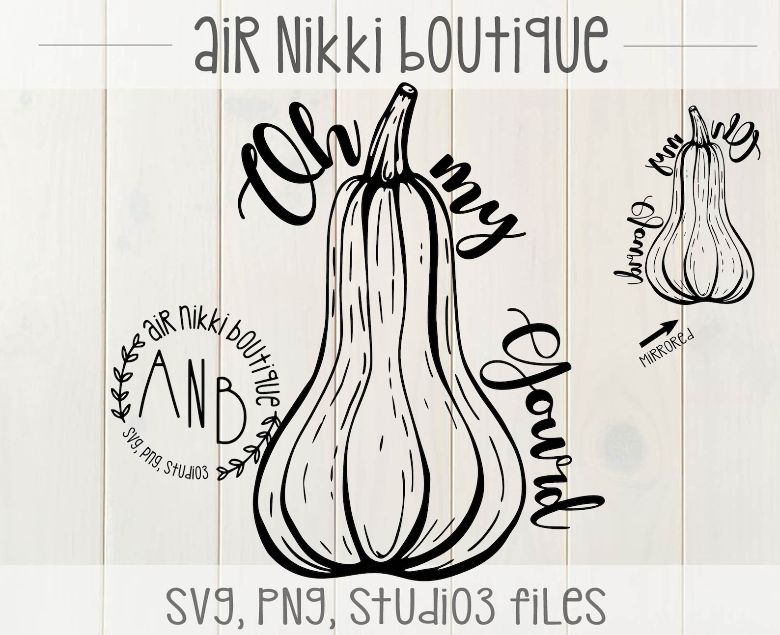 Oh My Gourd SVG PNG Mirrored Png Studio 3 Files Instant | Etsy