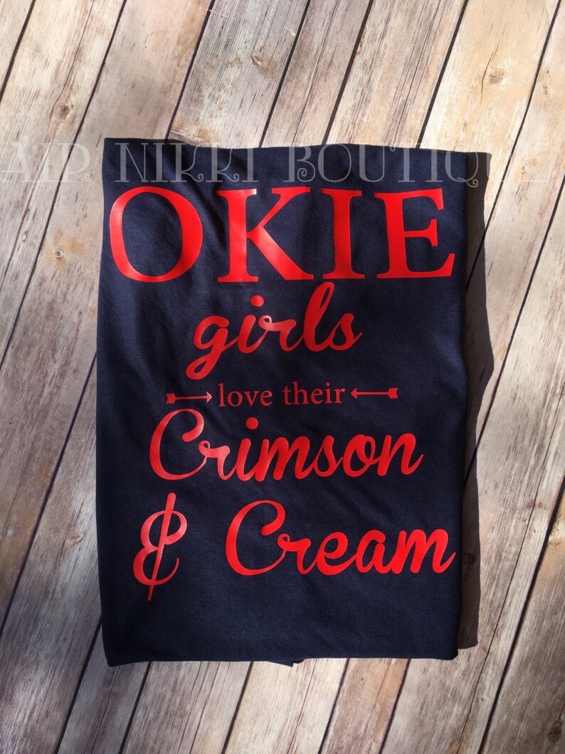 Okie Girls Love Their Crimson and Cream ou SVG PNG DXF | Etsy