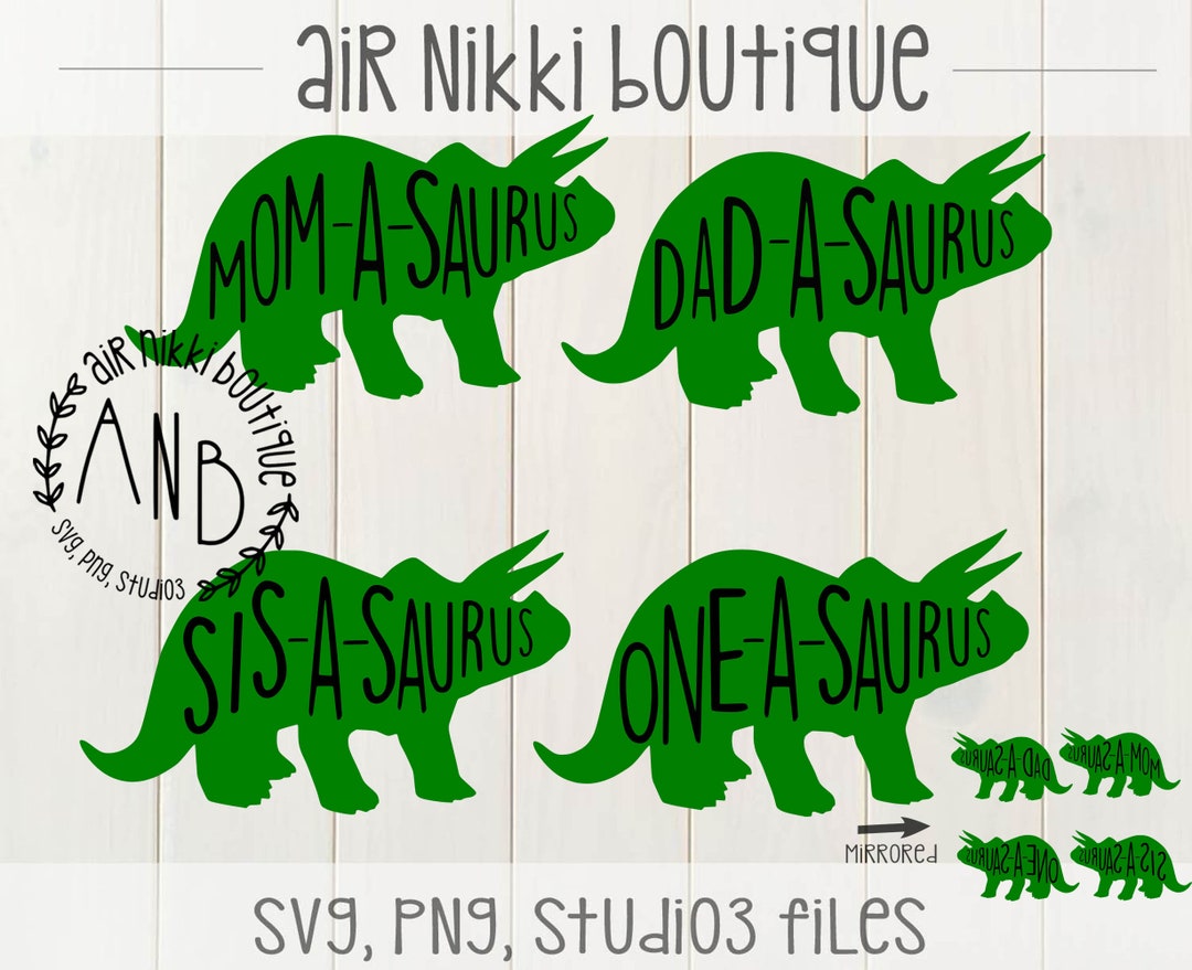 One-a-saurus, Mom-a-saurus, Dad-a-saurus, Sis-a-saurus, Pack, First ...