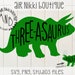 Three-a-saurus Dinosaur SVG, PNG, DXF, Mirrored Png, Studio 3 Files ...
