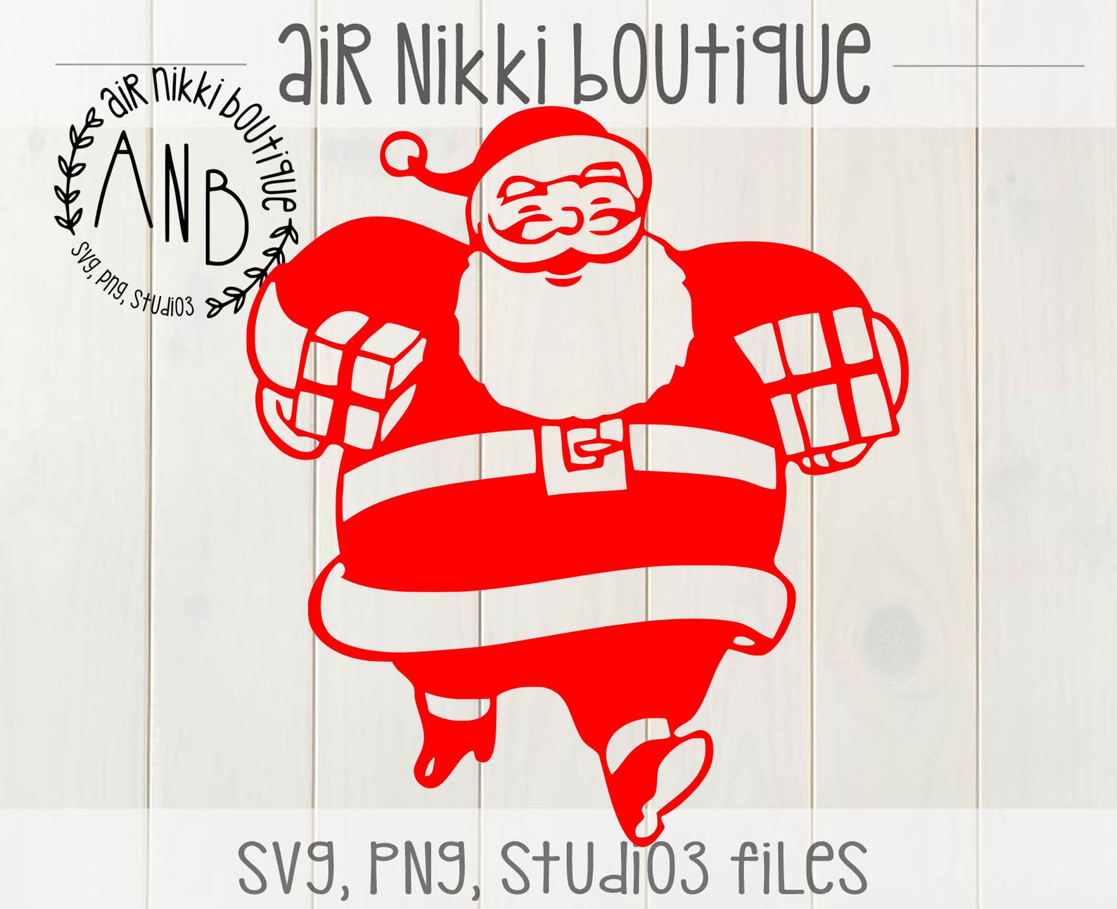 Waving Santa SVG PNG Studio 3 Files Instant Download - Etsy