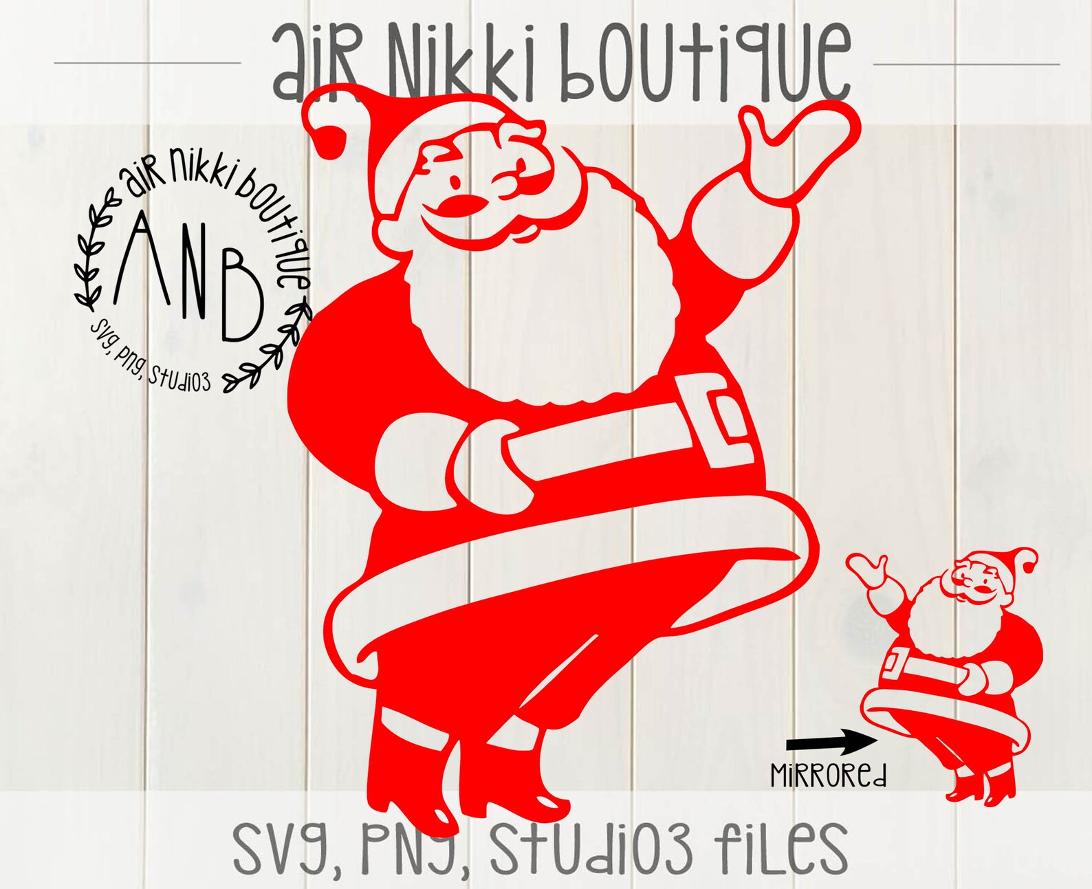 Waving Santa SVG, PNG, DXF, Studio 3 Files, Instant Download - Etsy