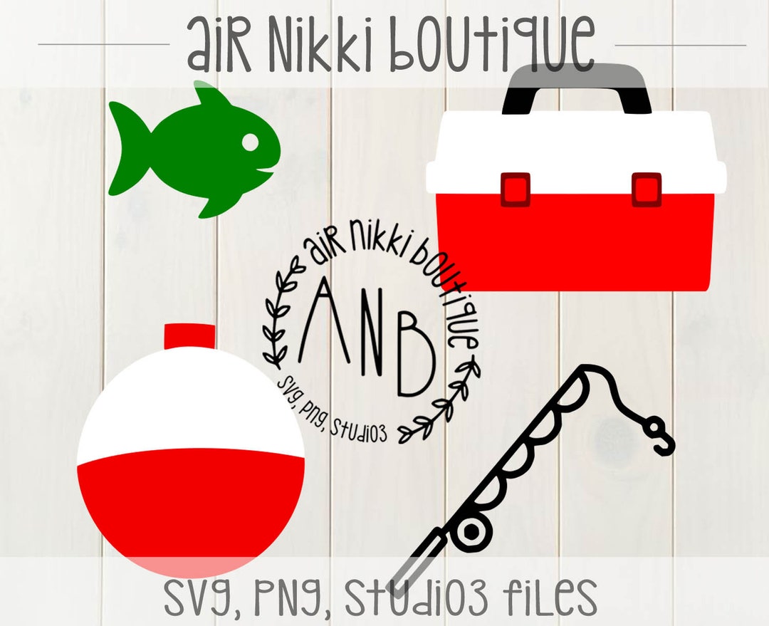 Fishing Pack, Bobber, Fish, Fishing Pole, Tackle Box, Birthday, Layered ...