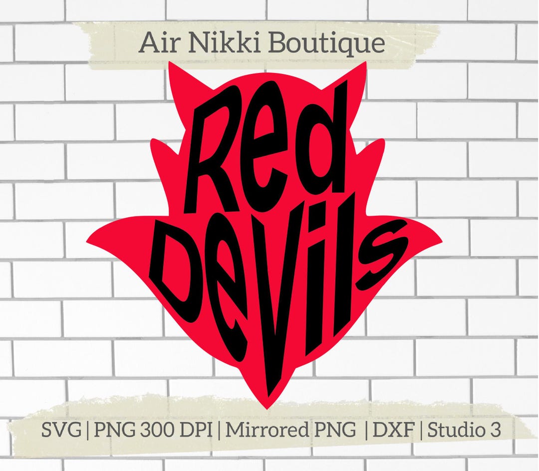 Red Devils SVG, PNG, DXF, Mirrored Png, Studio 3 Files, Instant ...