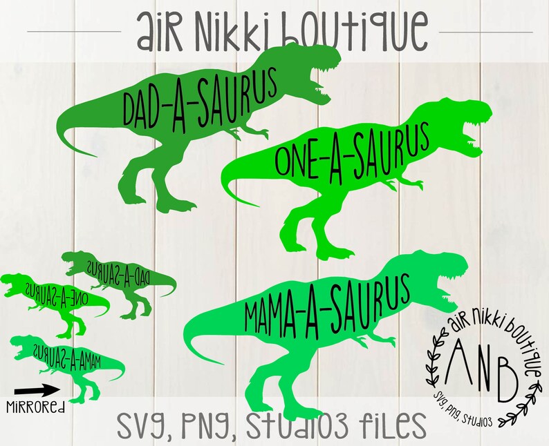 One-a-saurus, Mama-a-saurus, Dad-a-saurus, Rex Pack, 1st Birthday ...