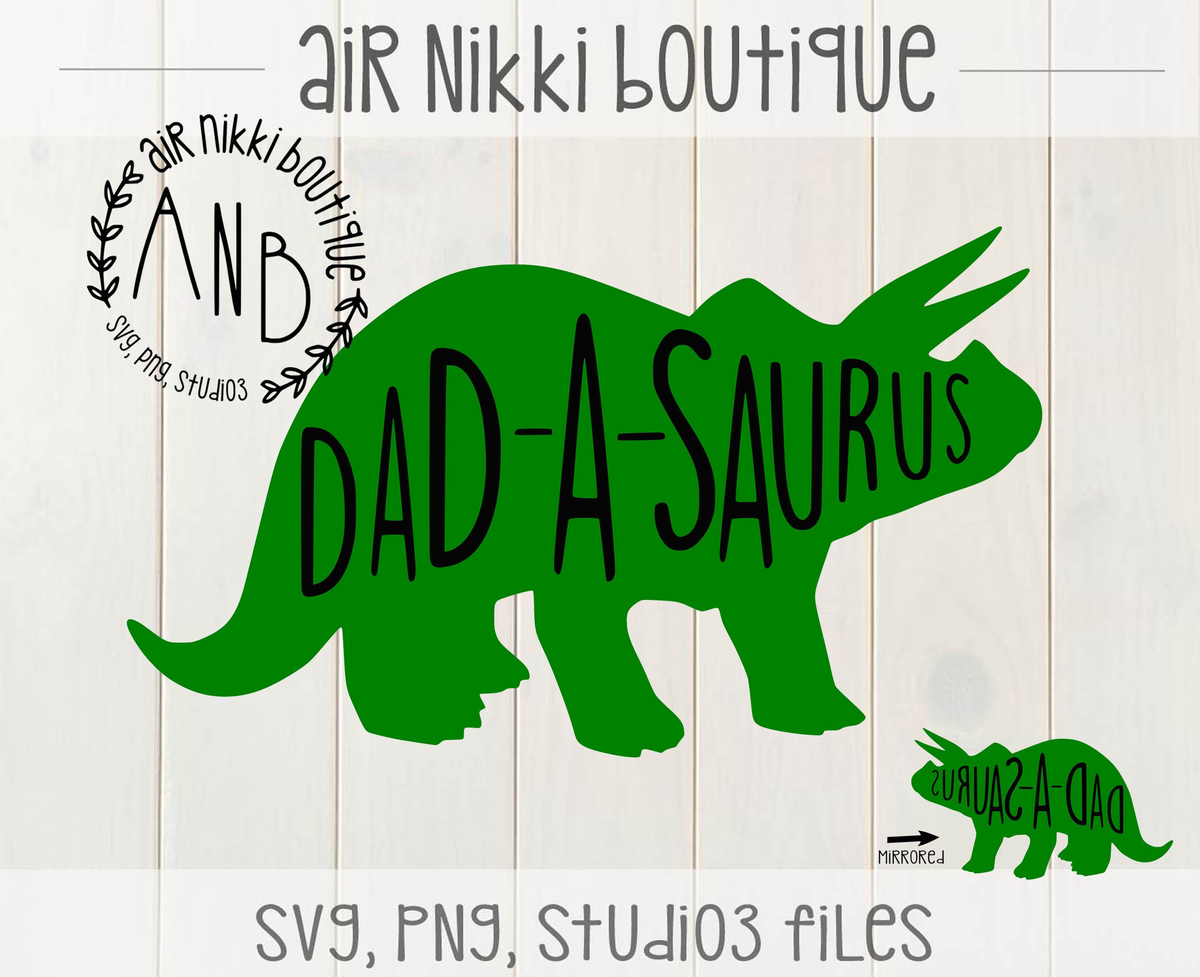 Dad-a-saurus triceratops SVG Dinosaur birthday birthday | Etsy