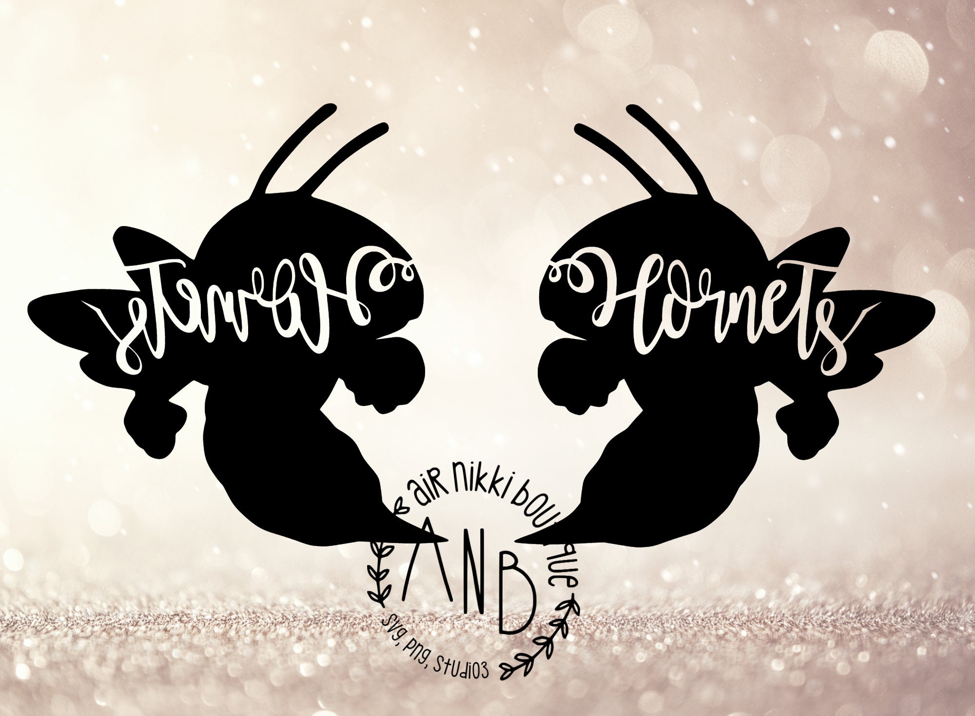 Hornets in silhouette Hornet outline SVG PNG DXF mirrored | Etsy