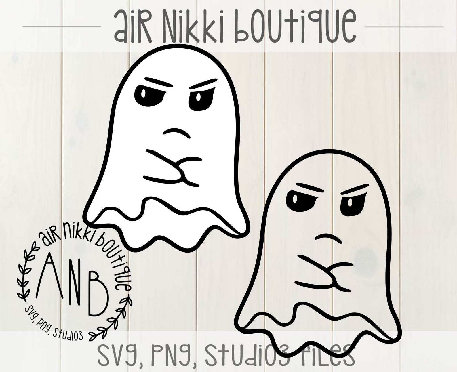 Mad Ghost SVG, PNG, Studio 3 Files, Outline, Layered Instant Download ...