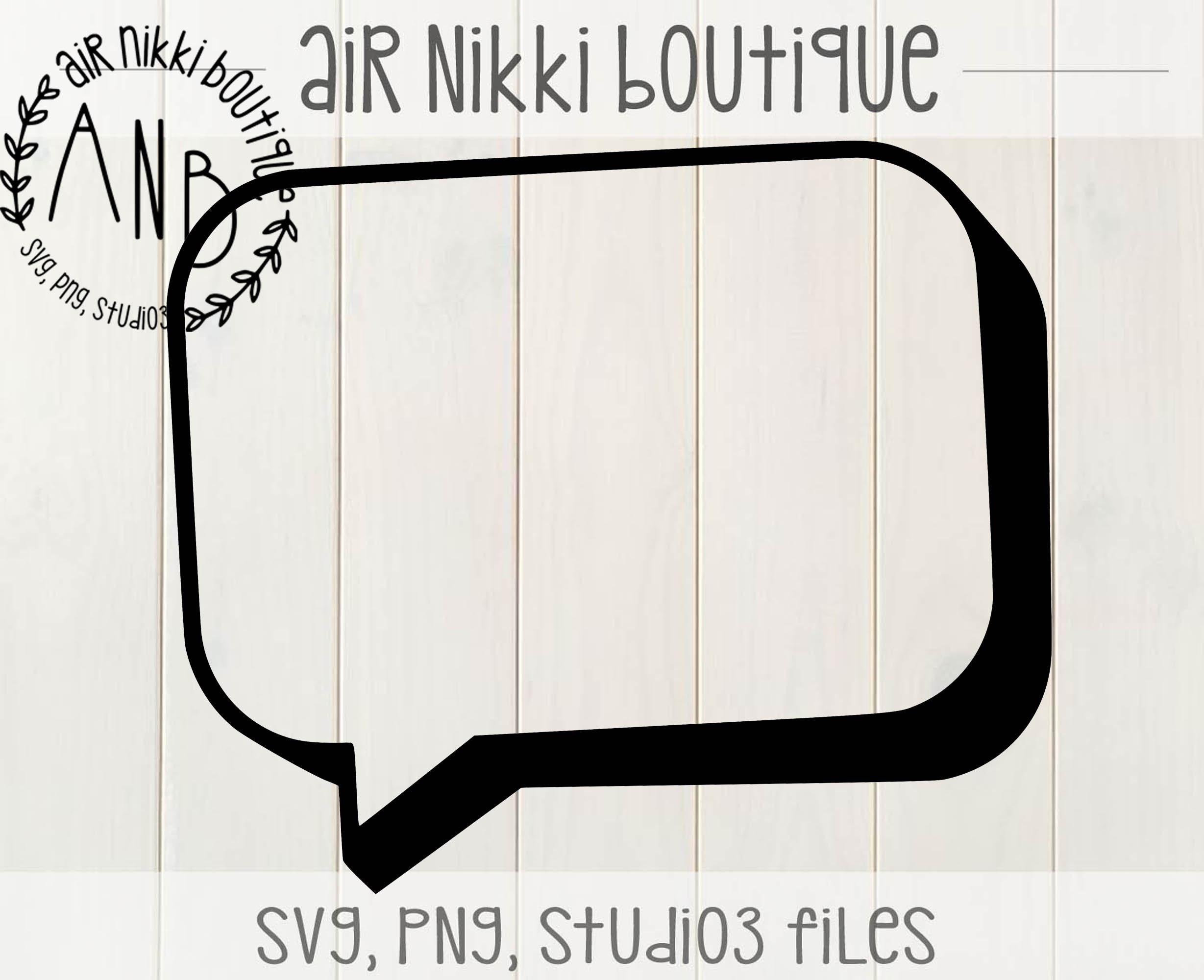 Speech Bubble Word bubble SVG PNG DXF studio3 files | Etsy