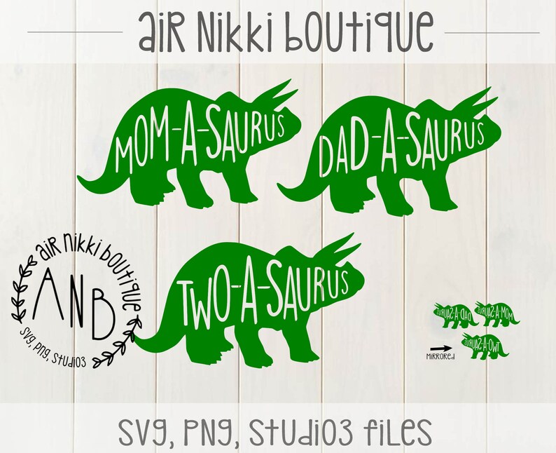 Two-a-saurus Mom-a-saurus Dad-a-saurus Second Birthday - Etsy