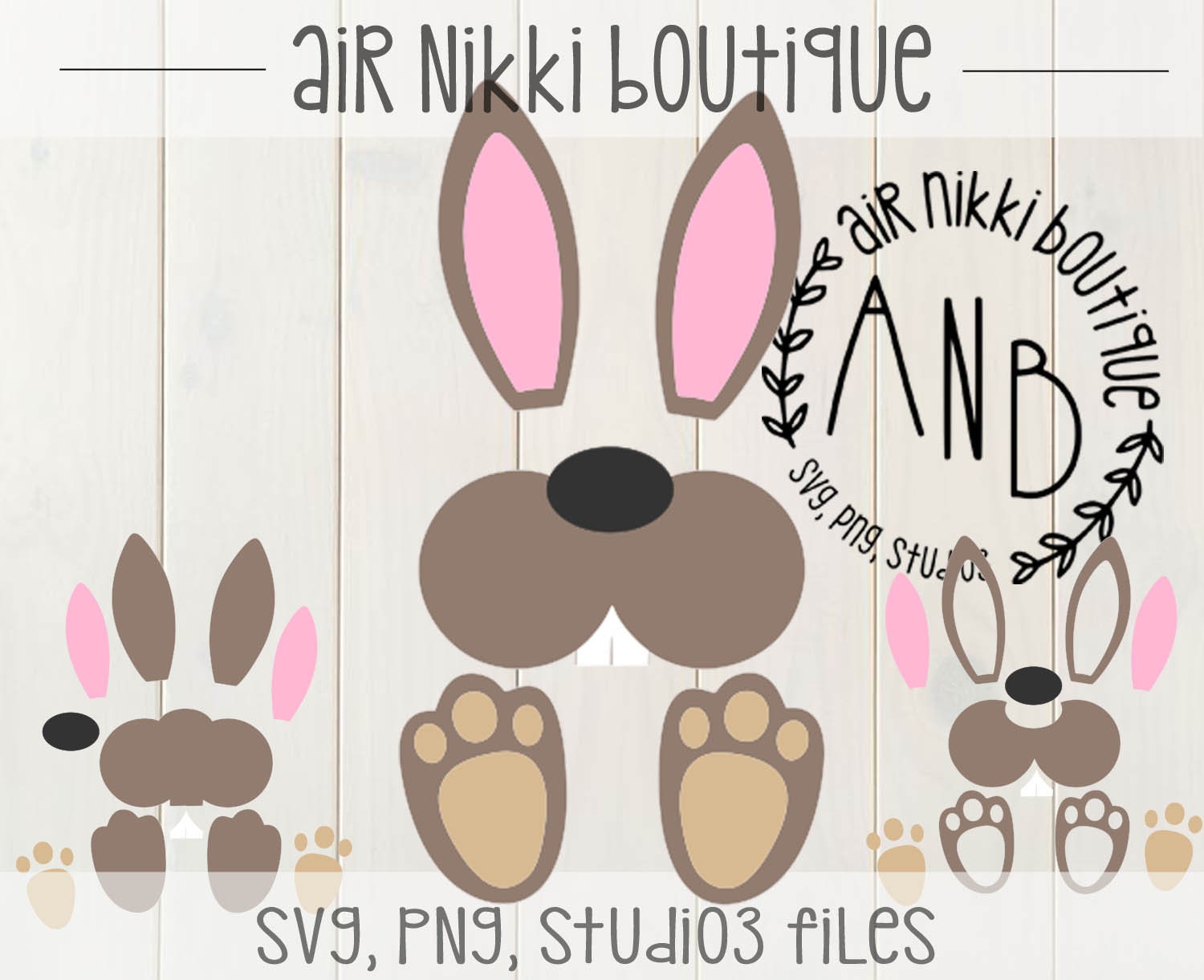 Bunny Ears Feet Nose Easter SVG PNG Studio3 files | Etsy